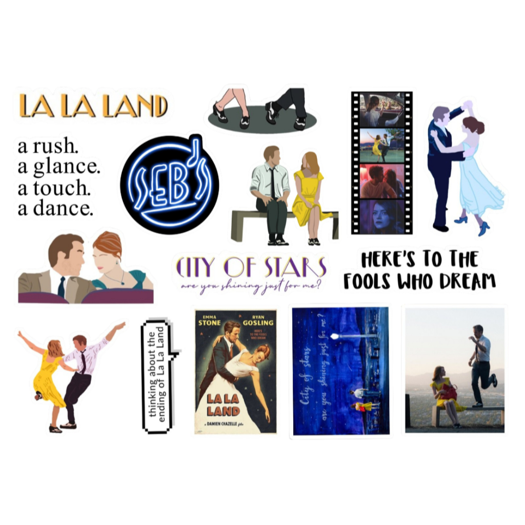 LA LA LAND - CARTELA DE ADESIVOS (com ou sem recorte - para destacar ou ...