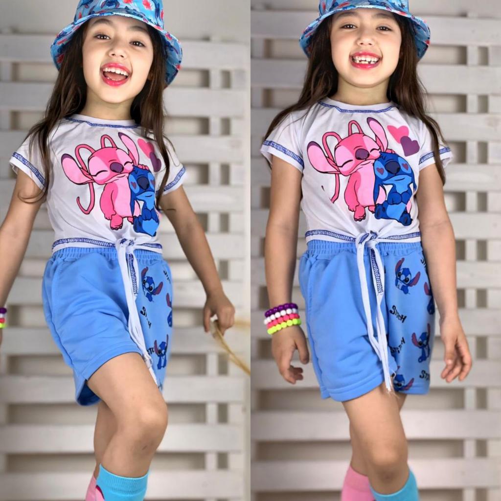 Baju Stitch Anak Perempuan Conjunto Infantil Menina | Shopee Brasil
