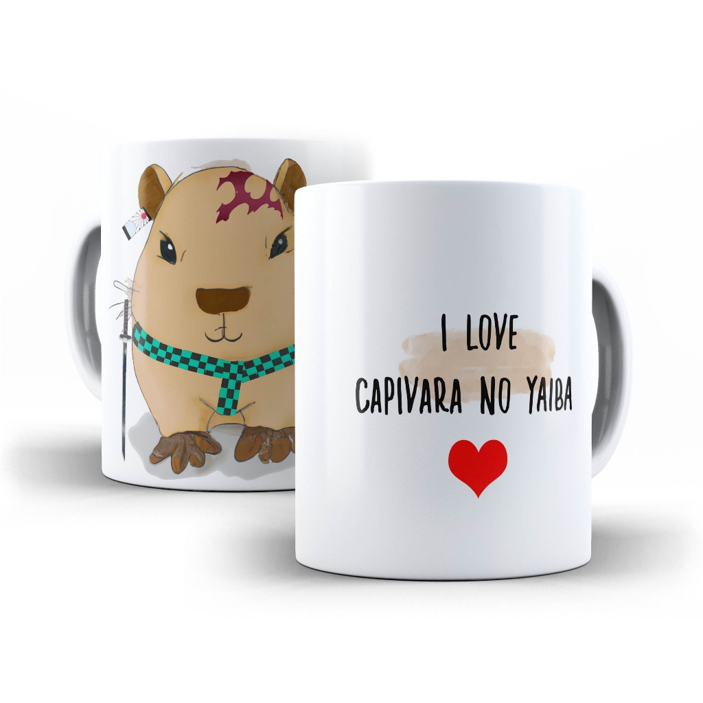 Caneca Capivara Kimetsu No Yaiba I Love Capivara No Yaiba Presente ...