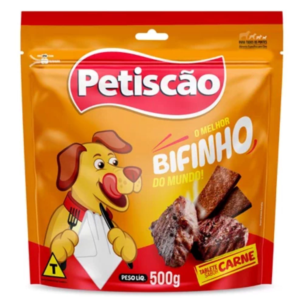 Petiscão Bifinho Tablete De Carne para Cães 500g | Shopee Brasil