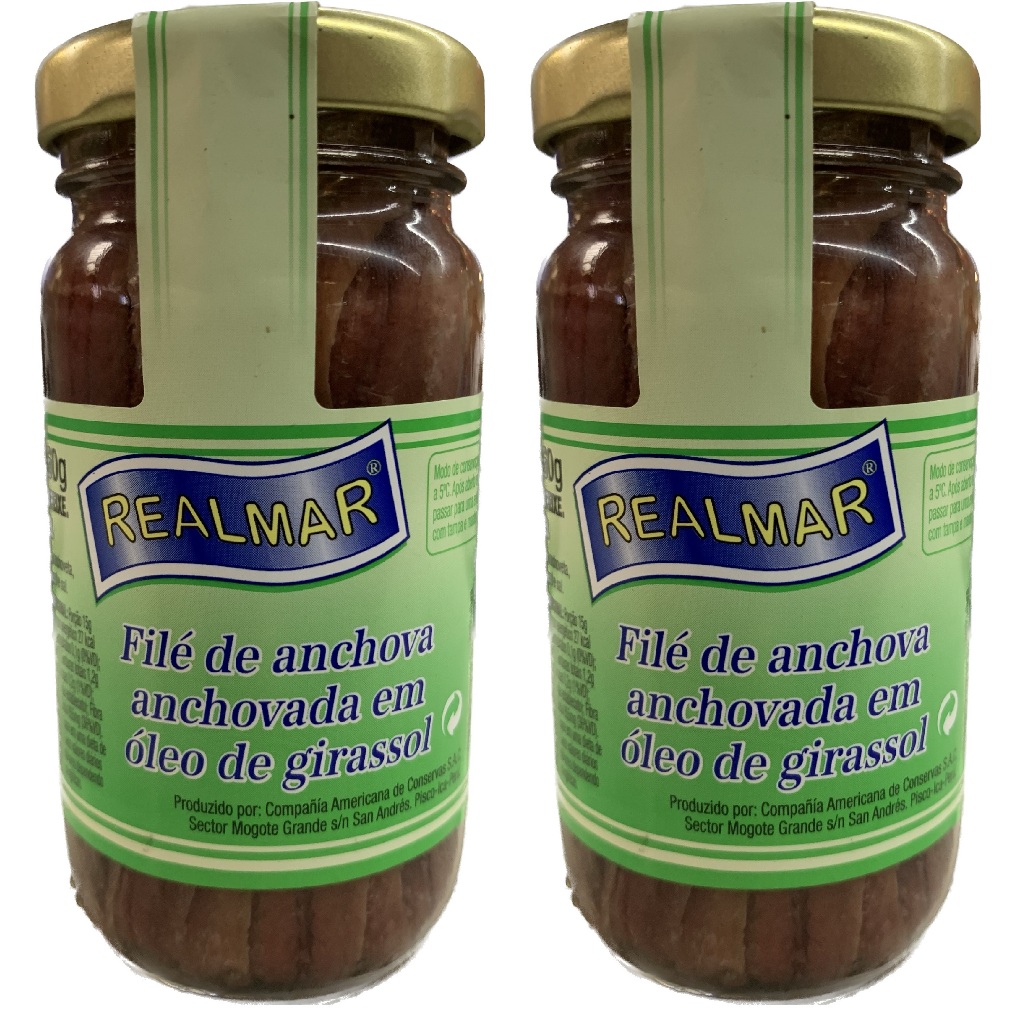 Kit 2 Unidades File De Anchova Realmar (liq.100g/dren.60g) | Shopee Brasil