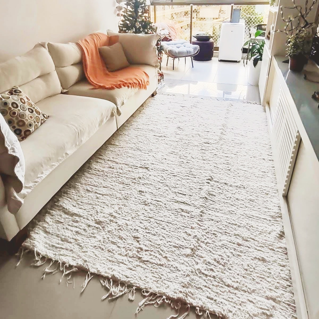 Tapete Boho Gigante 3,00 X 2,00 Artesanal Luxo Sala Quarto Felpudo ...