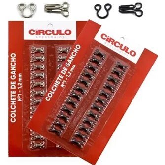Colchete De Gancho 24 Unidades Círculo Costura Armarinho | Shopee Brasil