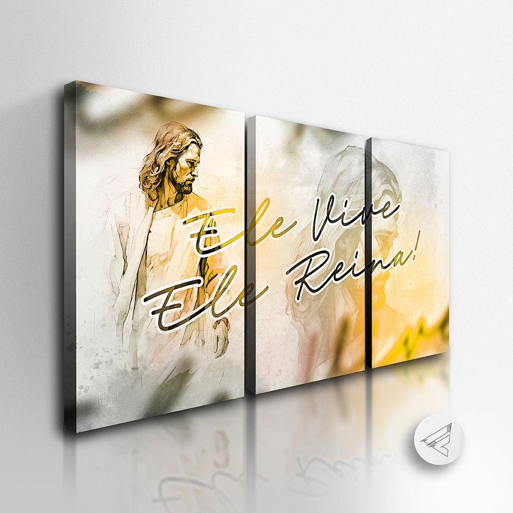 Quadro Personalizado 40x60 Ele Vive, Ele Reina! *LARANJA* | Shopee Brasil
