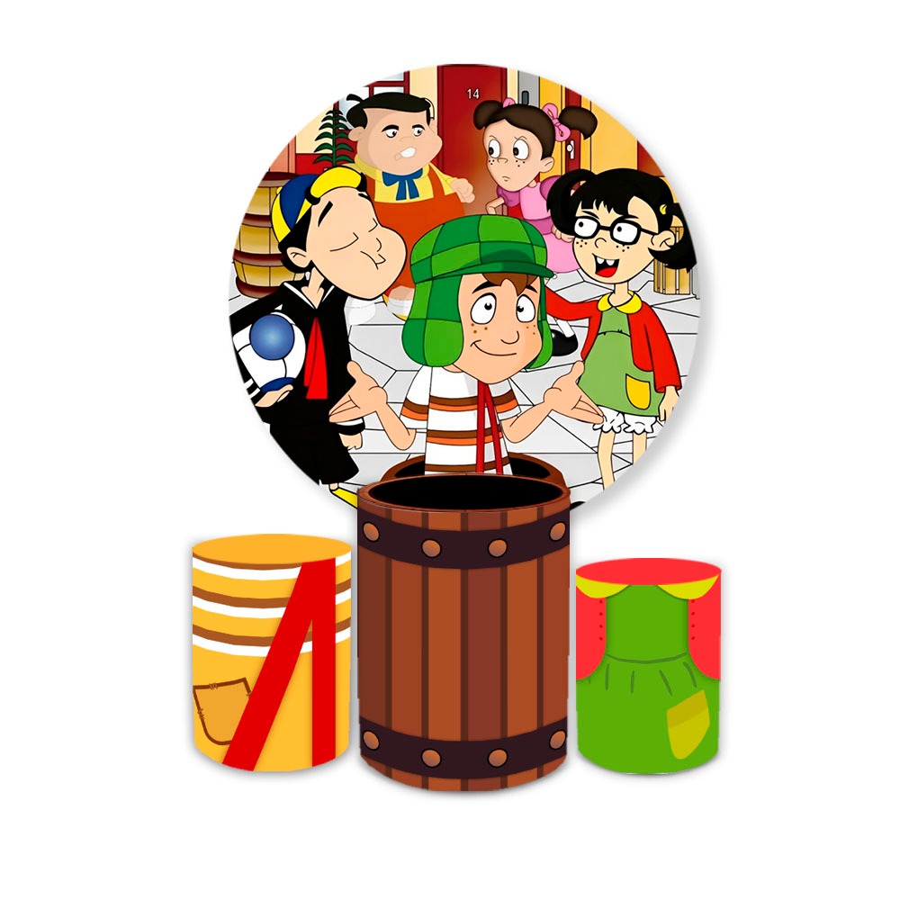 Kit Capa Painel E Trio Cilindro Tema Chaves Decoração Elegante Festa ...