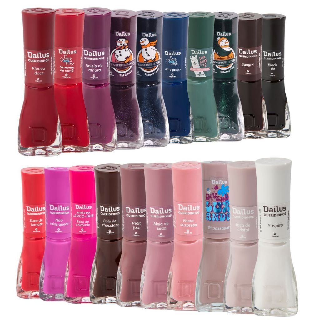 KIT 20 ESMALTES DAILUS NOVA COLEÇÃO E SEM REPETIÇÃO - ENVIO IMEDIATO ...
