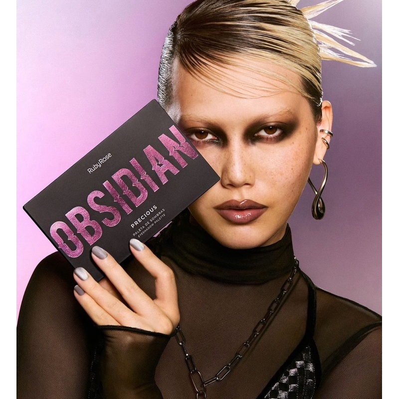 Paleta de Sombras Ruby Rose Precious Obsidian - 18 Cores Intensas e ...