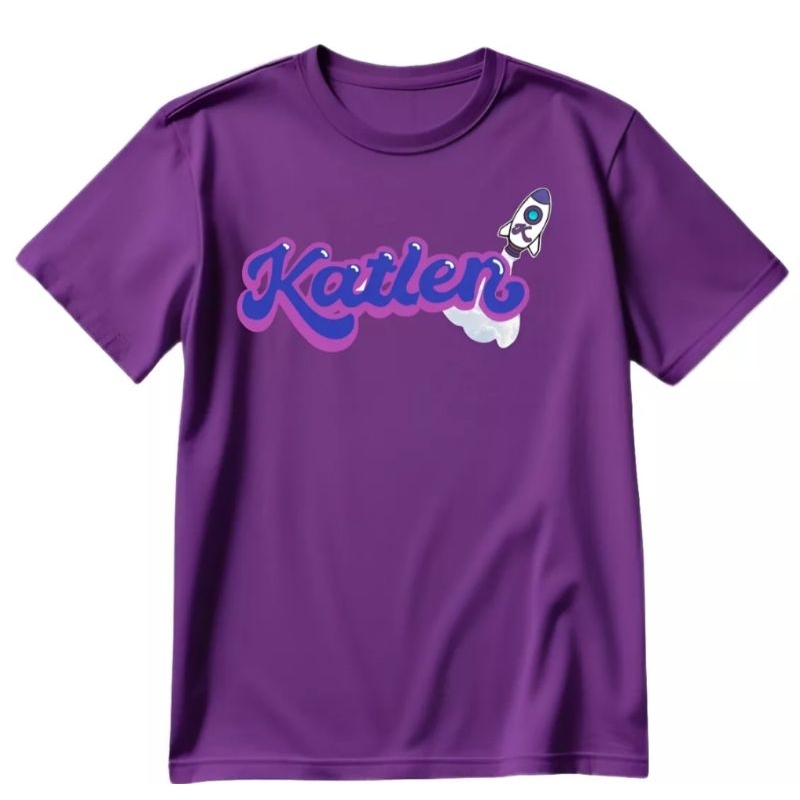 Blusa CAMISETA ROXA KATLEN NOME LOGO da Katlen Zoom Boom Nova Blusa da ...