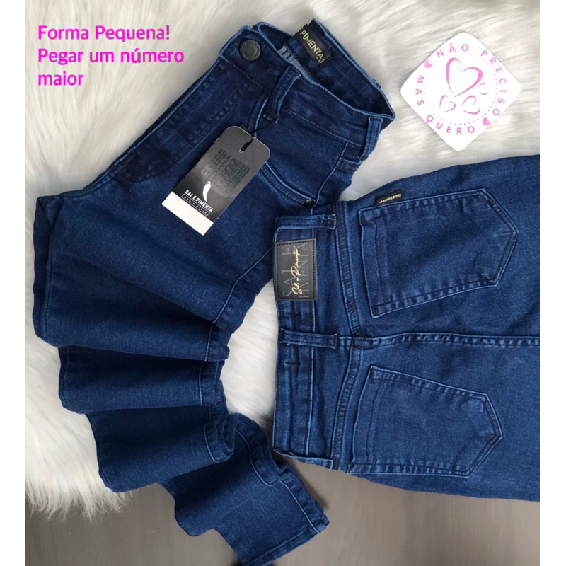 Calça Jeans Feminina Sal e Pimenta/Pimenta Doce Skinny Levanta Bumbum ...