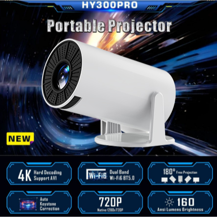 XGODY HY300 pro 4k HD Projetor Tela De 150 Polegadas Conectar Telefone ...