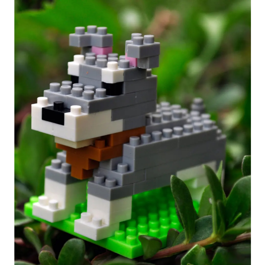 CACHORRO SCHNAUZER - MICRO BLOCO - SIMILAR - PETIT BLOCK - MINI "LEGO ...