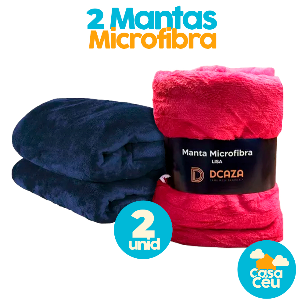 Coberta de Microfibra para Cama Casal - Tamanho 2,00 x 1,80m - Cores ...