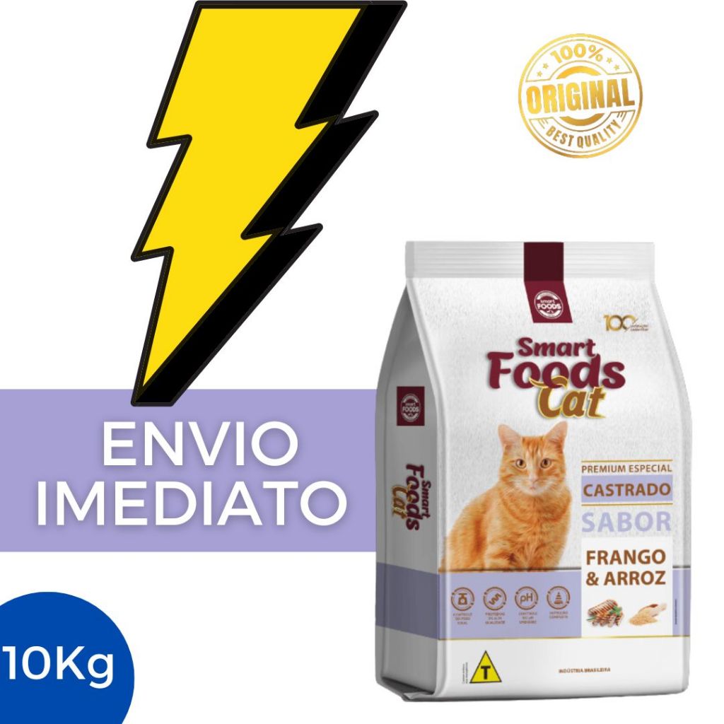 Ração para gato Smart Foods cat Premium 10,1Kg - Envio imediato ...