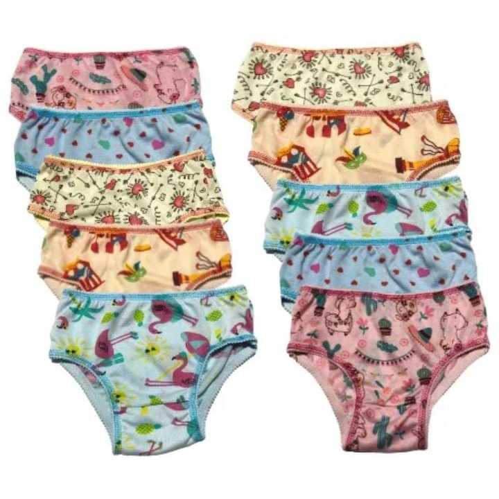 Kit Calcinha Infantil de Malha em Algodão para Meninas kit de calcinha ...