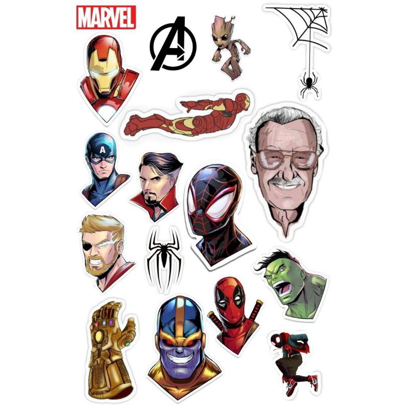 PACK ADESIVOS/AUTOCOLANTES 30 UNIDADES DA MARVEL ALEATÓRIOS | Shopee Brasil