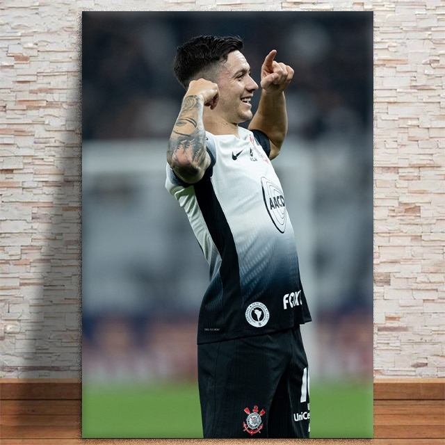 Quadro Decorativo Comemoração Rodrigo Garro Corinthians Futebol MDF 3mm ...