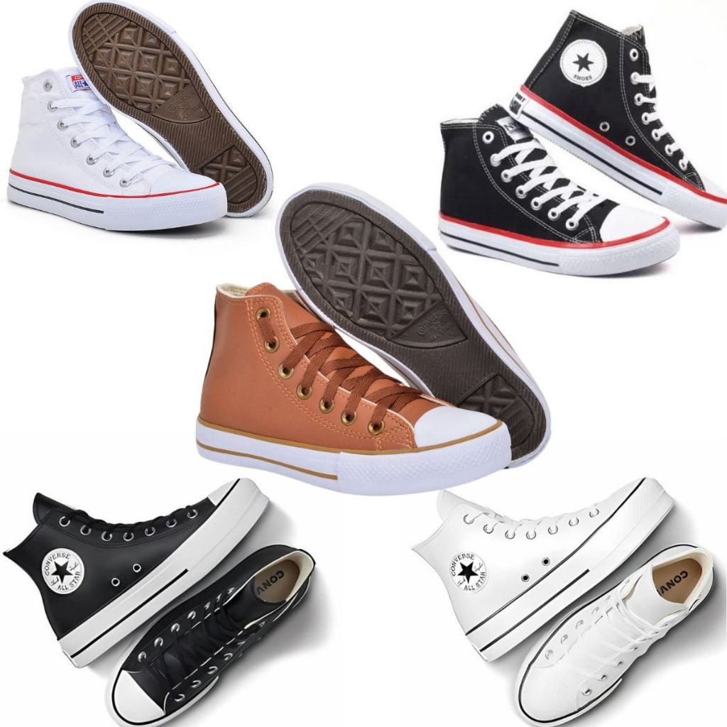 Bota All Converse Feminina Caramelo Várias Cores Do 34 Ao 43 Modelo Em Sola De Borracha ...