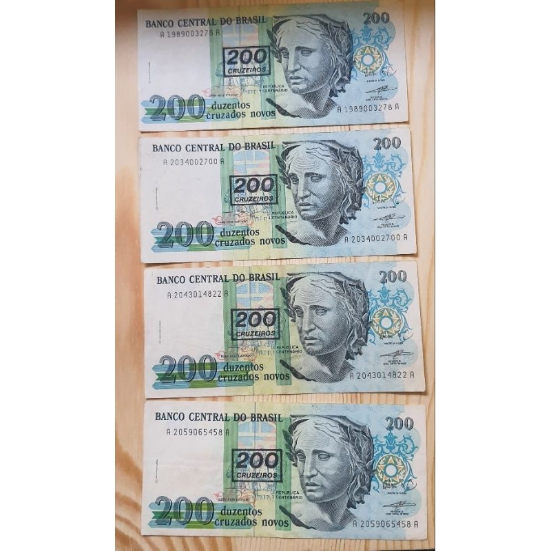 Brasil - 200 Cruzeiros 1990 - C.219 - MBC+++ | Shopee Brasil