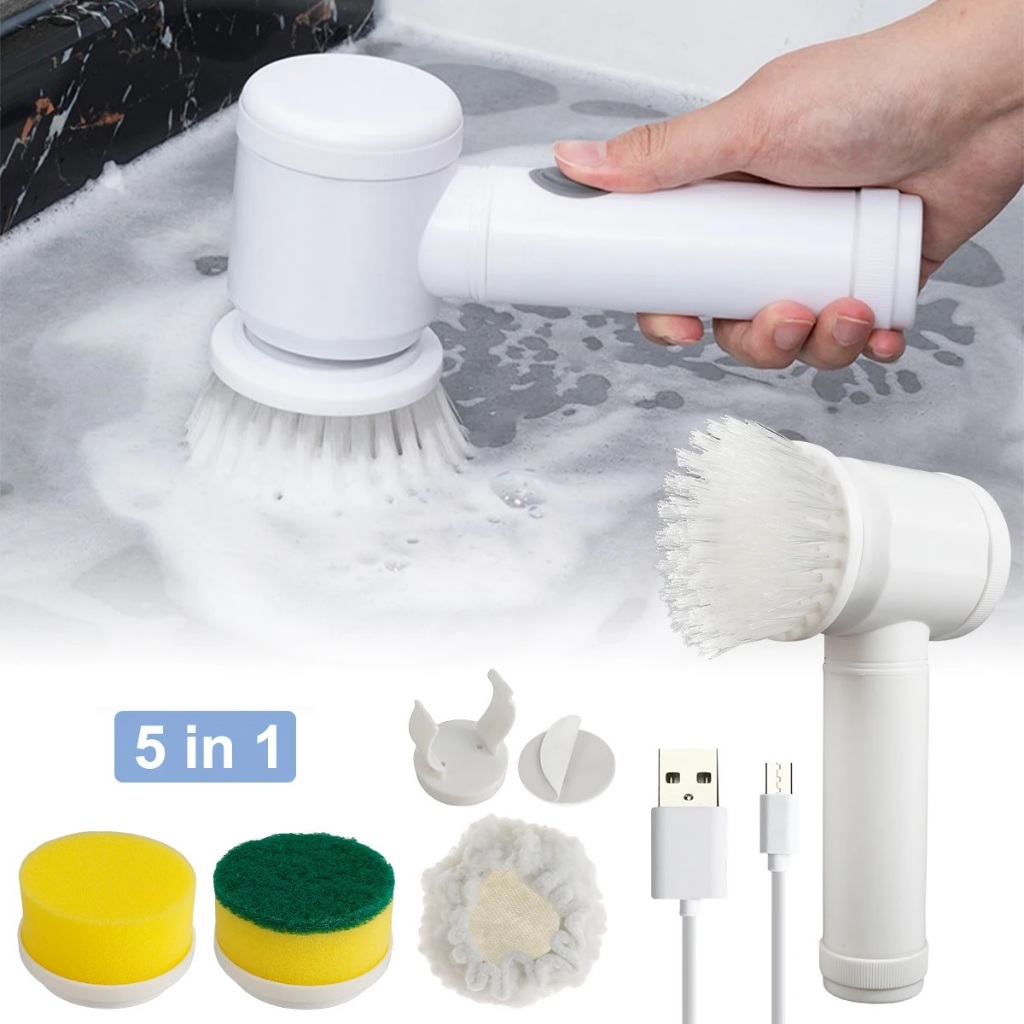 Magic Brush Tubular 5-in-1 Electric Brush Escova De Limpeza Elétrica ...