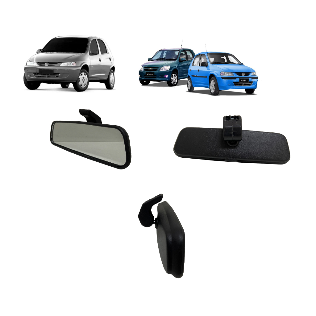 Espelho Retrovisor Interno Central Corsa Prisma Celta Montana | Shopee Brasil