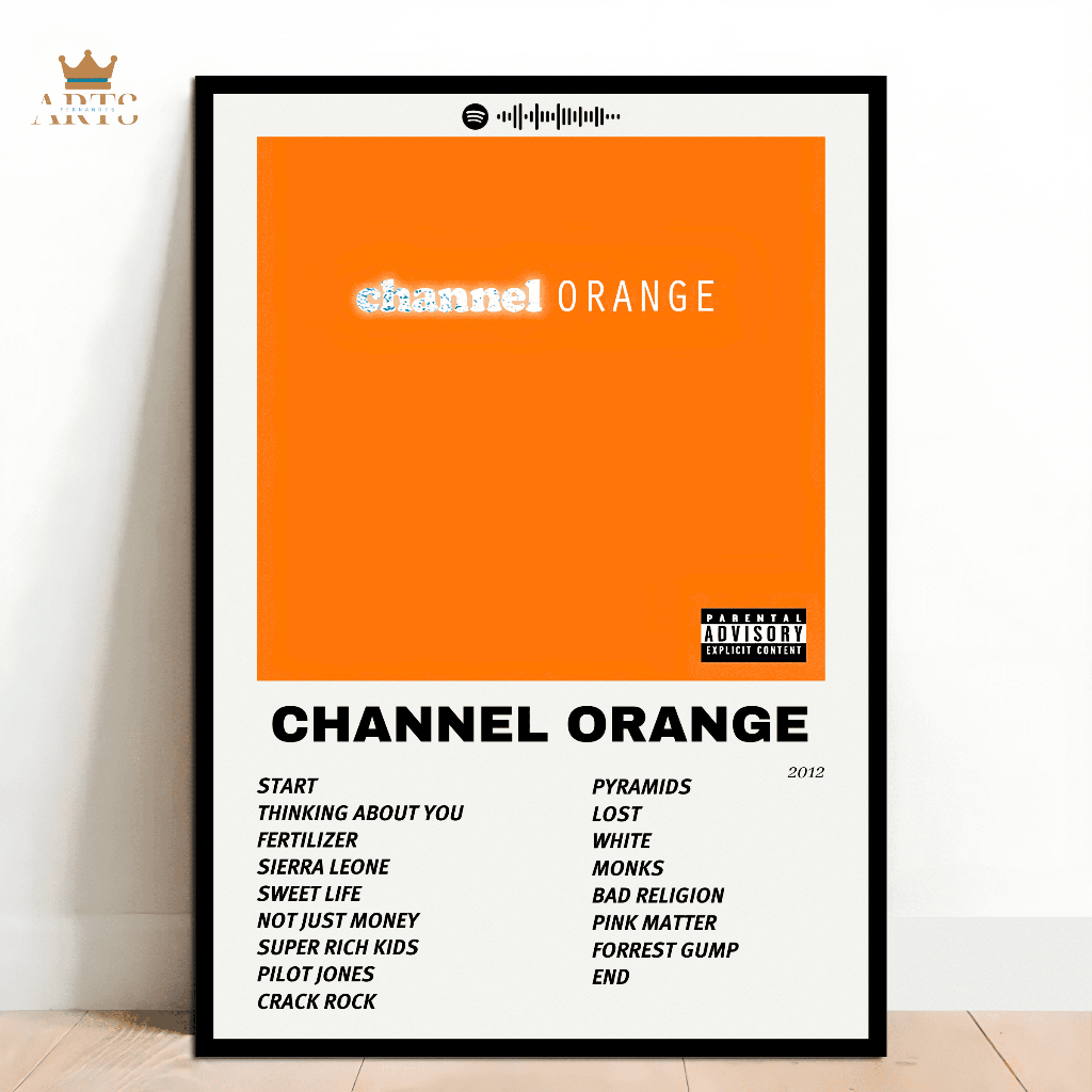 Quadro Decorativo Placas Frank Ocean Quadro Discografia Album em MDF ...