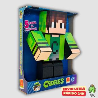 Boneco Gamer Minecraft Articulado Cadres Youtuber 25cm Algazarra ...