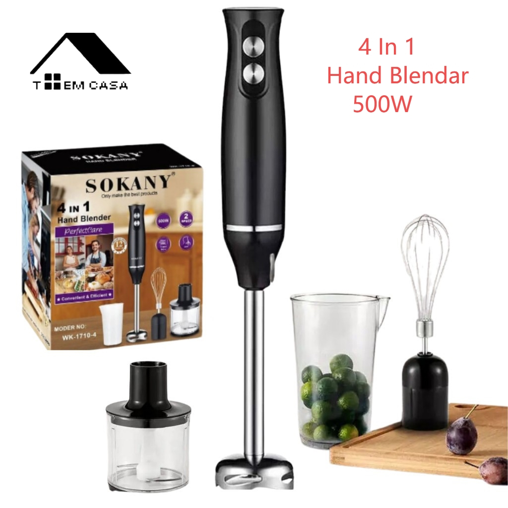 Kit Mixer e Processador 4 em 1 Para Diversos Alimentos 500W | Shopee Brasil