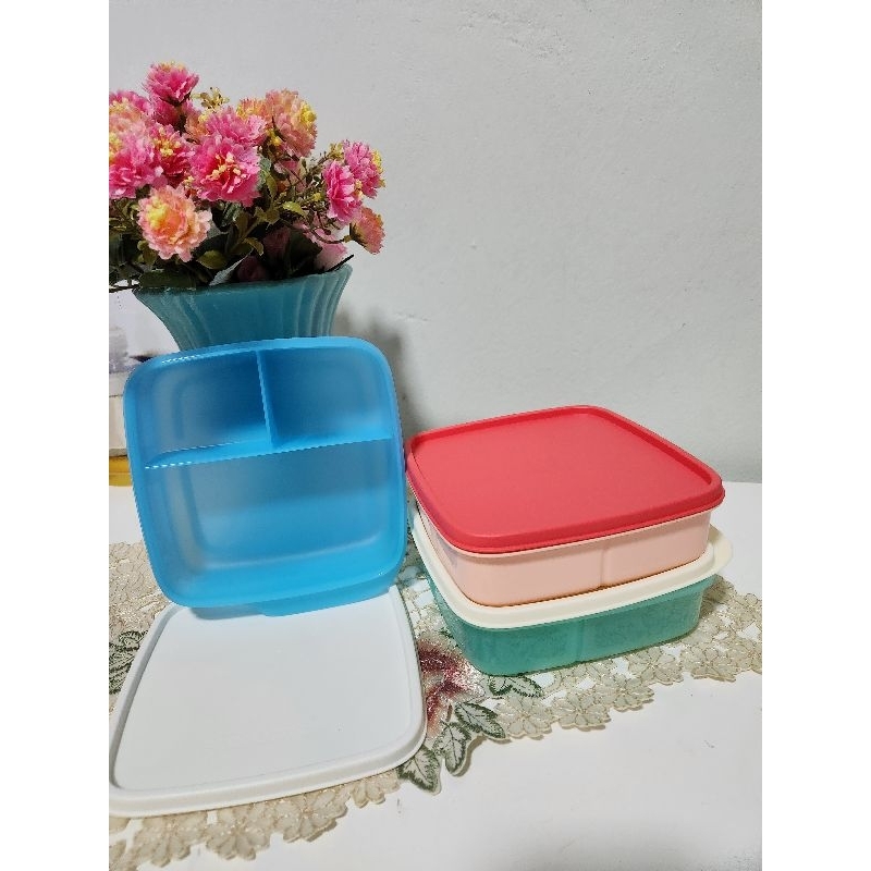 Tupperware Marmita Basic Line Quadrada Com Divisórias 550 Ml Cozinha