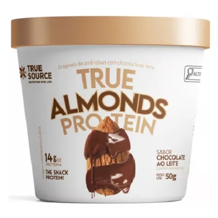 TRUE ALMONDS PROTEIN 50G CHOCOLATE AO LEITE | Shopee Brasil