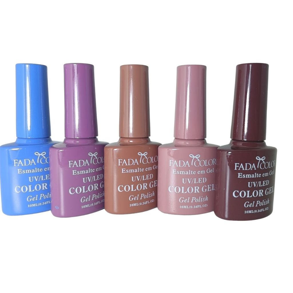 kit 5 Esmalte Em Gel Fada Color | Shopee Brasil