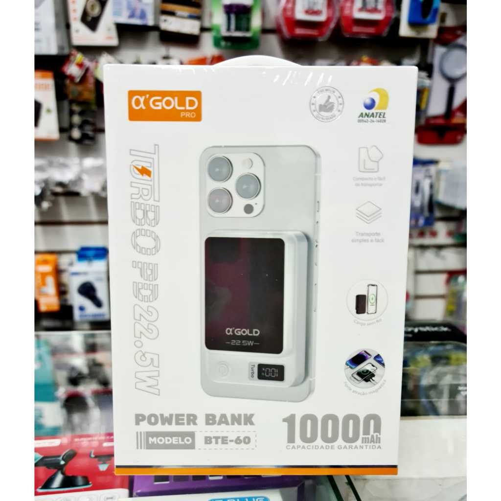 Power Bank 10000mAh A'Gold BTE-60 | Shopee Brasil
