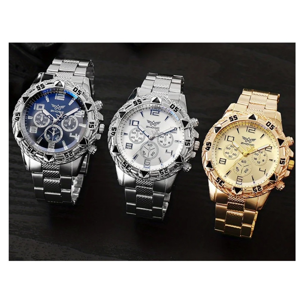 Relógio de Quartzo de Pulso Com Mostrador grande masculino Marca ZHOWE ...