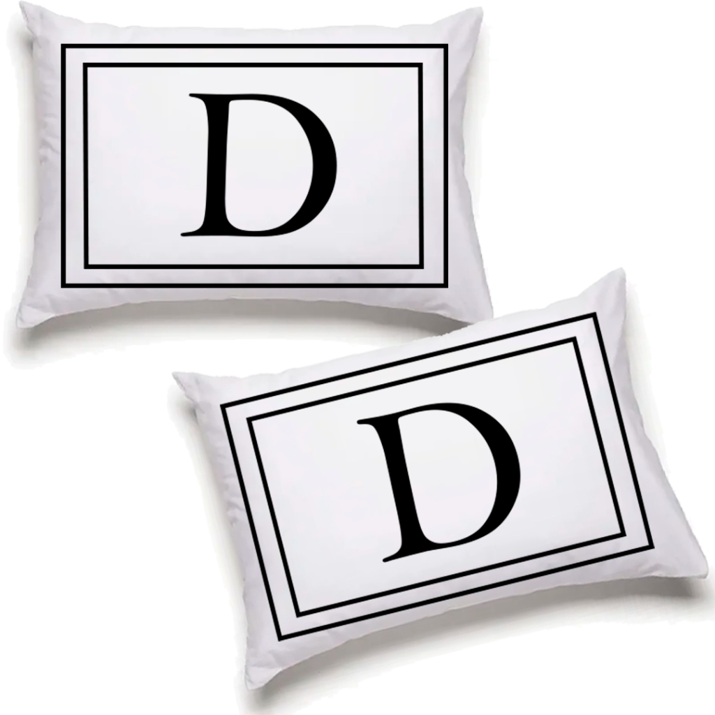 Almofada Inicial Letra Completa Personalizada Margem Dupla Inicial ...