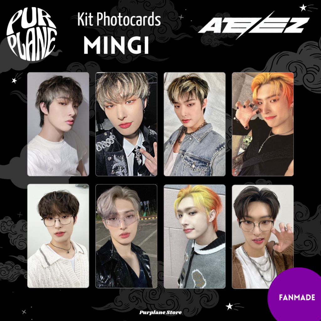 Mingi Selca Photocards Ateez Kpop Fanmade | Shopee Brasil