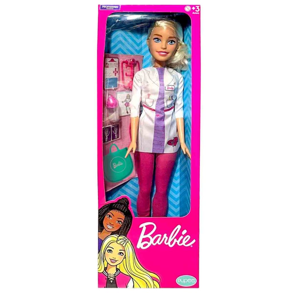 Boneca Barbie Médica Gigante com Acessórios - 65 cm - Pupee 1276 ...