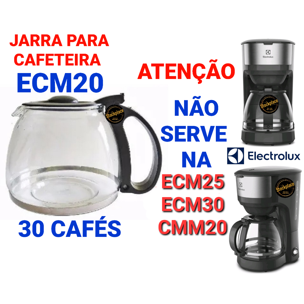 Jarra COMPATÍVEL Para Cafeteira Electrolux ECM20 - 30 Cafés | Shopee Brasil