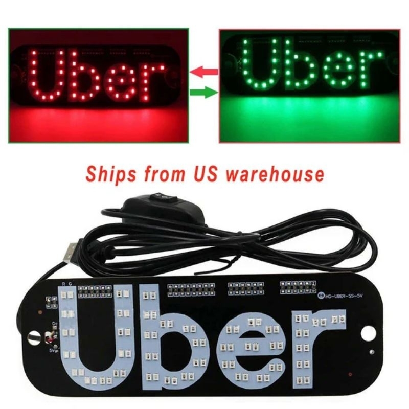 placa letreiro aplicativi Uber letreiro luminoso led com bitao liga e ...