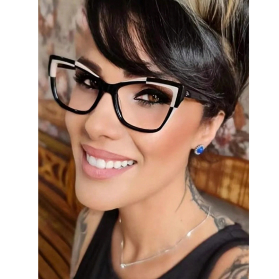 Óculos de Grau coloridos femininos Fashion para Decoração Diária ...