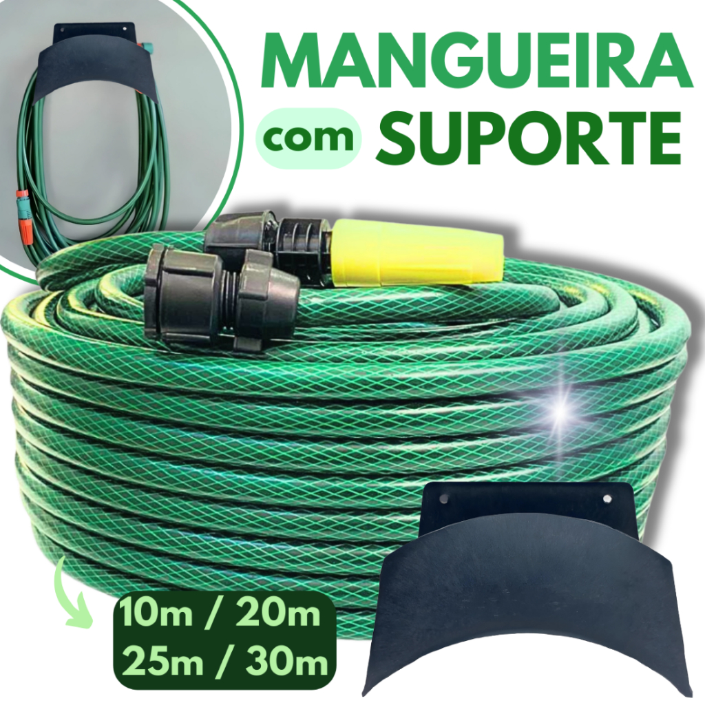 Mangueira Jardim Resistente 10, 20, 30 Metros Flexivel Reforçada ...