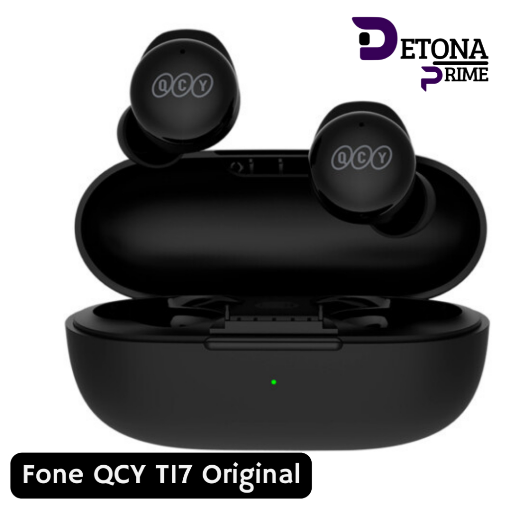 Fone de Ouvido Sem Fio QCY T17 Bluetooth TWS 5.1 Modo Game e Microfone ENC - Preto e Branco ...