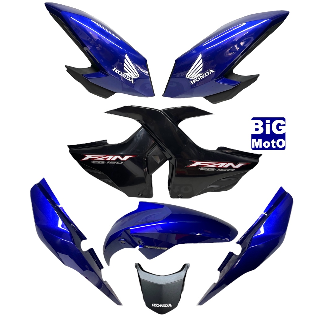 Kit CG Fan 160 2022/2023 Azul Perolizado - Par Aba do tanque com ...