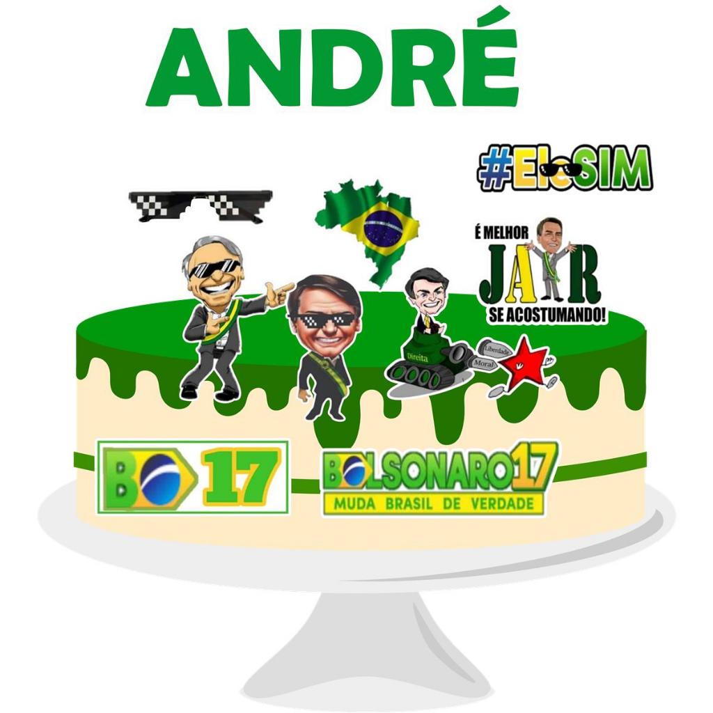 Topo De Bolo Topper Bolsonaro V2 | Shopee Brasil