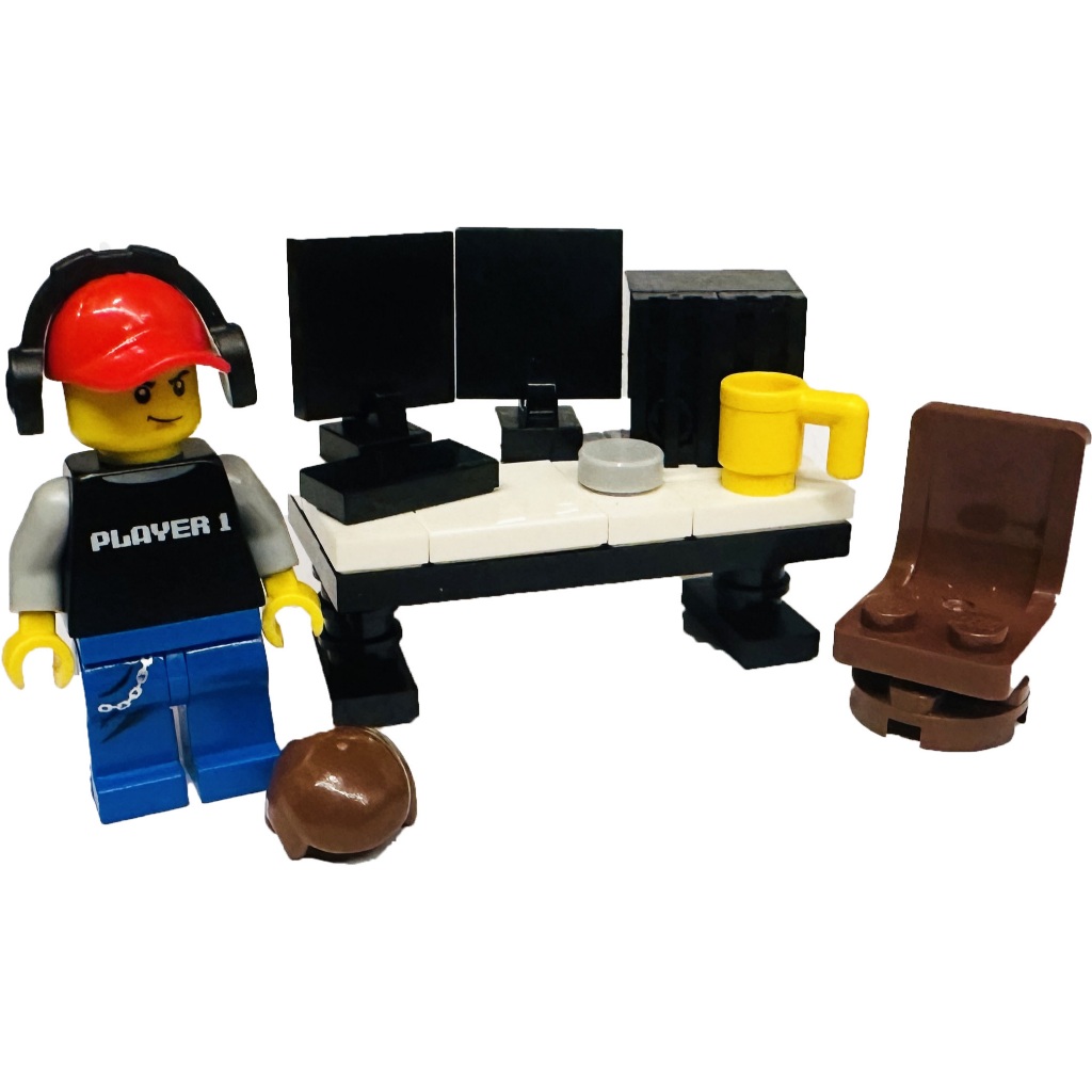 lego original minifigura gamer streamer e pc | Shopee Brasil