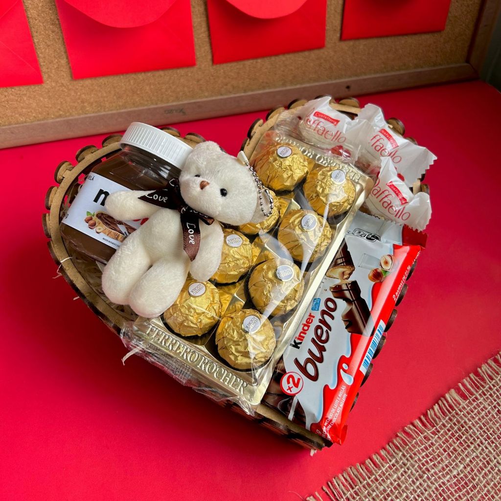 Cesta de Chocolate Ferrero Rocher, Nutella, Kinder Bueno| Natal ...