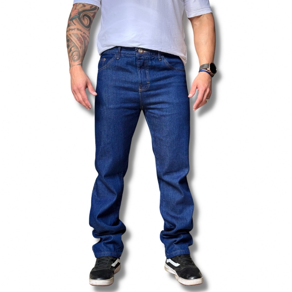 Calça Jeans Masculina Básica Para Trabalho Reforçada Barata Shopee Brasil