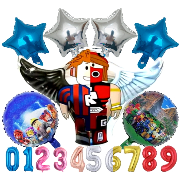 KIT Roblox Dupla Face Balão Metalizado JOGO GAME CELULAR | Shopee Brasil