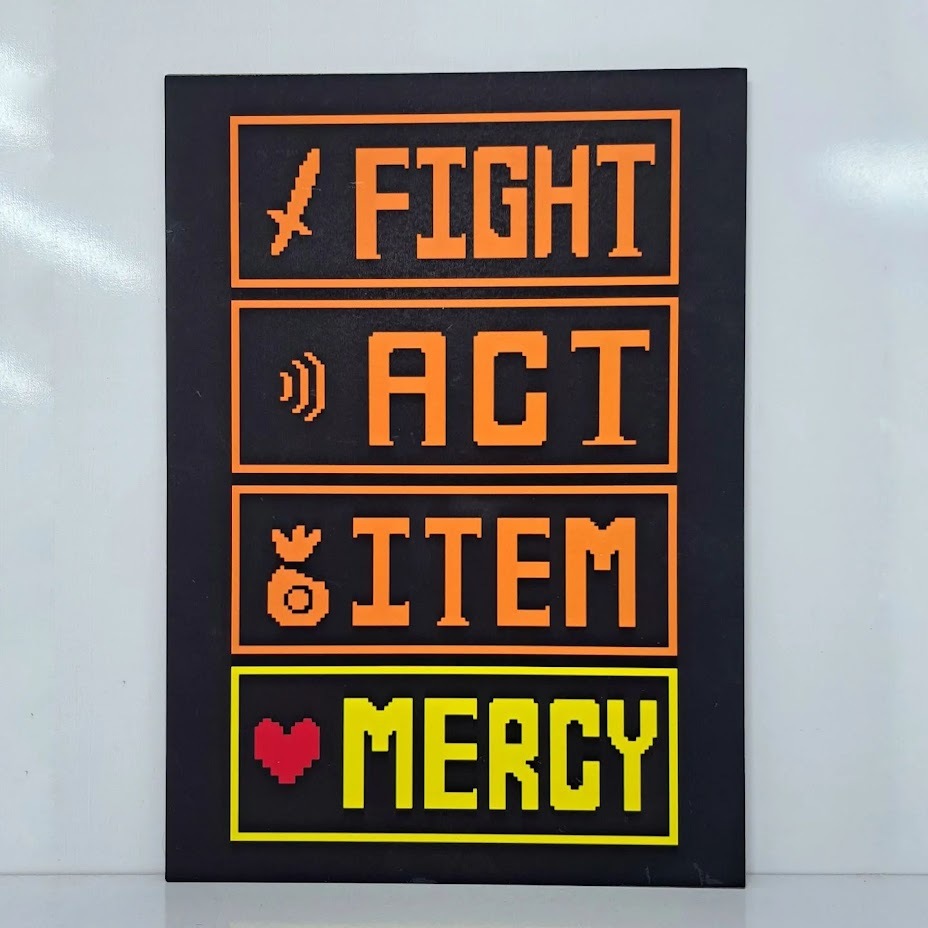 Placa Undertale MERCY | Shopee Brasil
