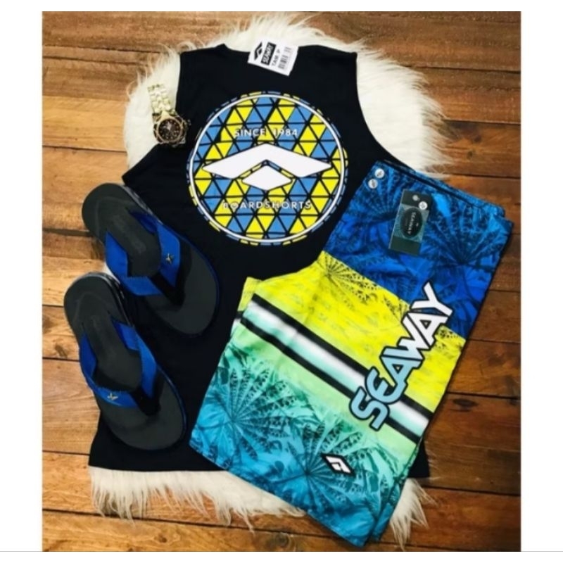 Conjunto Seaway Regata e Bermuda padrão original | Shopee Brasil