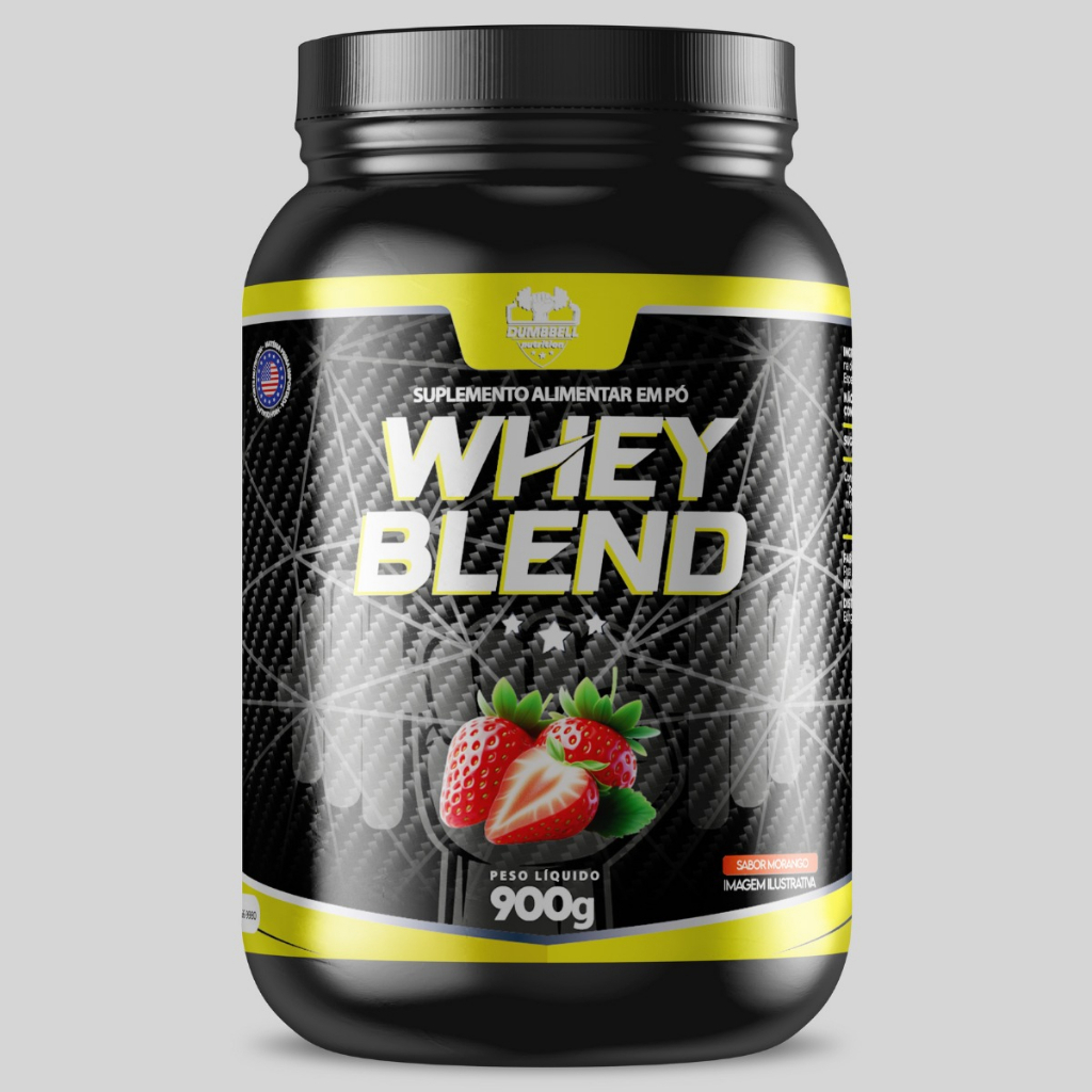 Whey Blend Protein 900g Alta Concentração de Proteína - Dumbbell ...