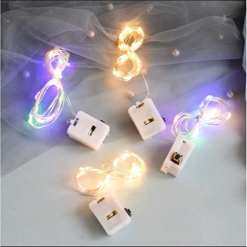 Luz fio de fada led 3m colorida ( bateria inclusa) | Shopee Brasil